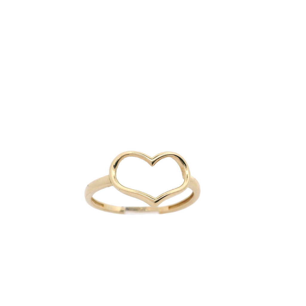 Open Heart-Shaped Cursive Ring – Eloisa Jewelry inc